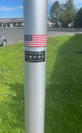 Memorial Flagpole Plaques Silver/Black – Old Glory Shop